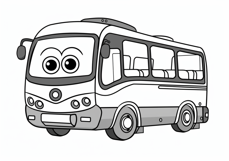 Coloriage Bus à imprimer gratuit - Objectif Maternelle