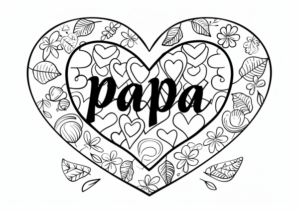 Coloriage Fête des Pères à imprimer gratuit - Objectif Maternelle