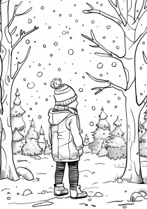 Coloriage Hiver à imprimer gratuit - Objectif Maternelle