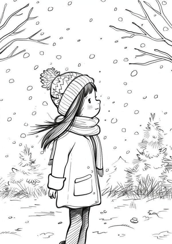 Coloriage Hiver à imprimer gratuit - Objectif Maternelle