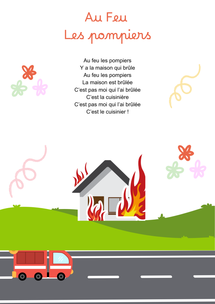 Comptine Au feu les Pompiers - Objectif Maternelle