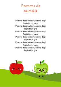 Comptine Pomme de Reinette - Objectif Maternelle