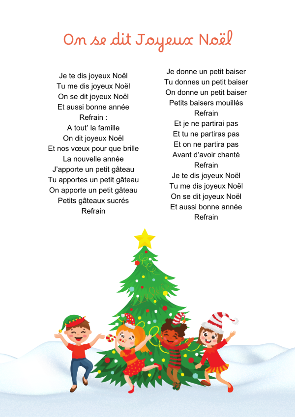 Comptine On se dit joyeux Noël - Objectif Maternelle