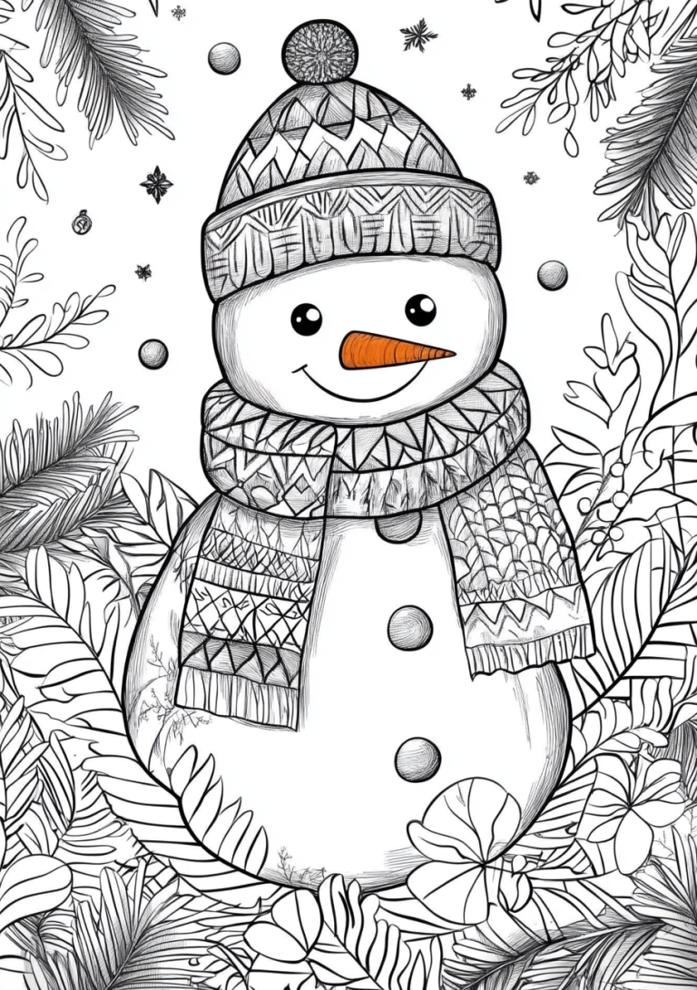 Coloriage Bonhomme de Neige à imprimer gratuit - Objectif Maternelle